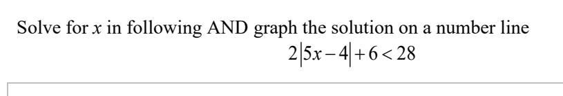 Solved Solve for x in the following AND graph the solution | Chegg.com