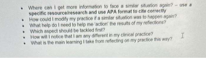 Solved "The What?" Model of Structured Reflection (Driscoll, | Chegg.com