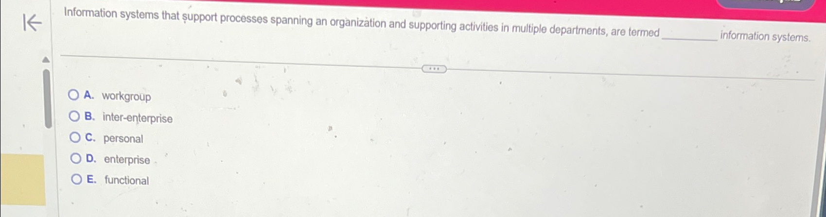 Solved Information systems that șupport processes spanning | Chegg.com