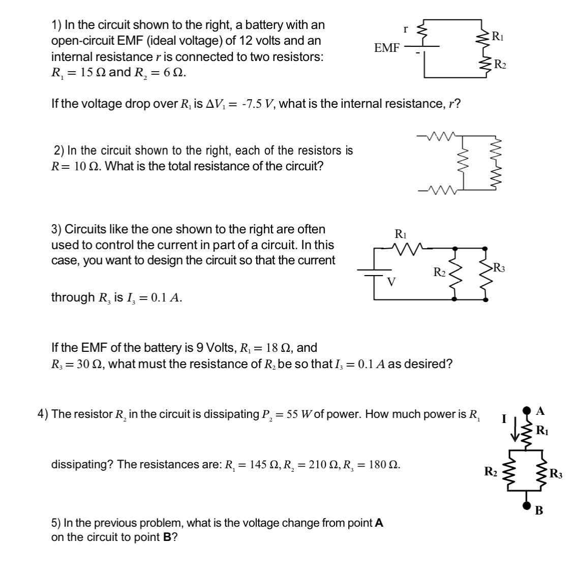 Solved In the circuit shown to the right, a battery with an | Chegg.com