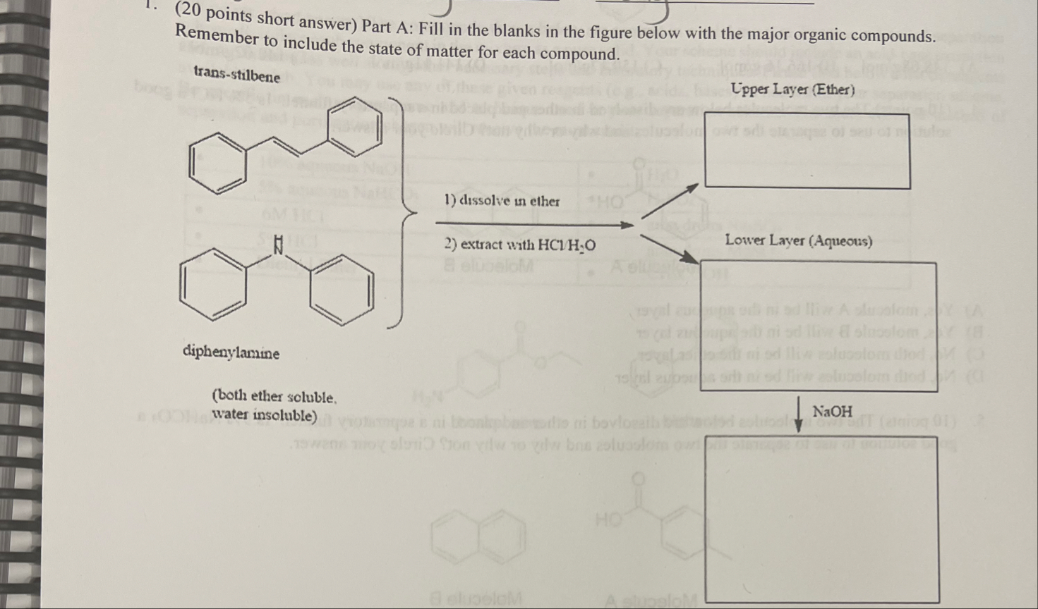Solved (20 ﻿points short answer) ﻿Part A: Fill in the blanks | Chegg.com