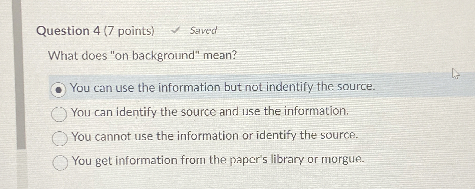 Solved What does "on background" mean?You can use the | Chegg.com