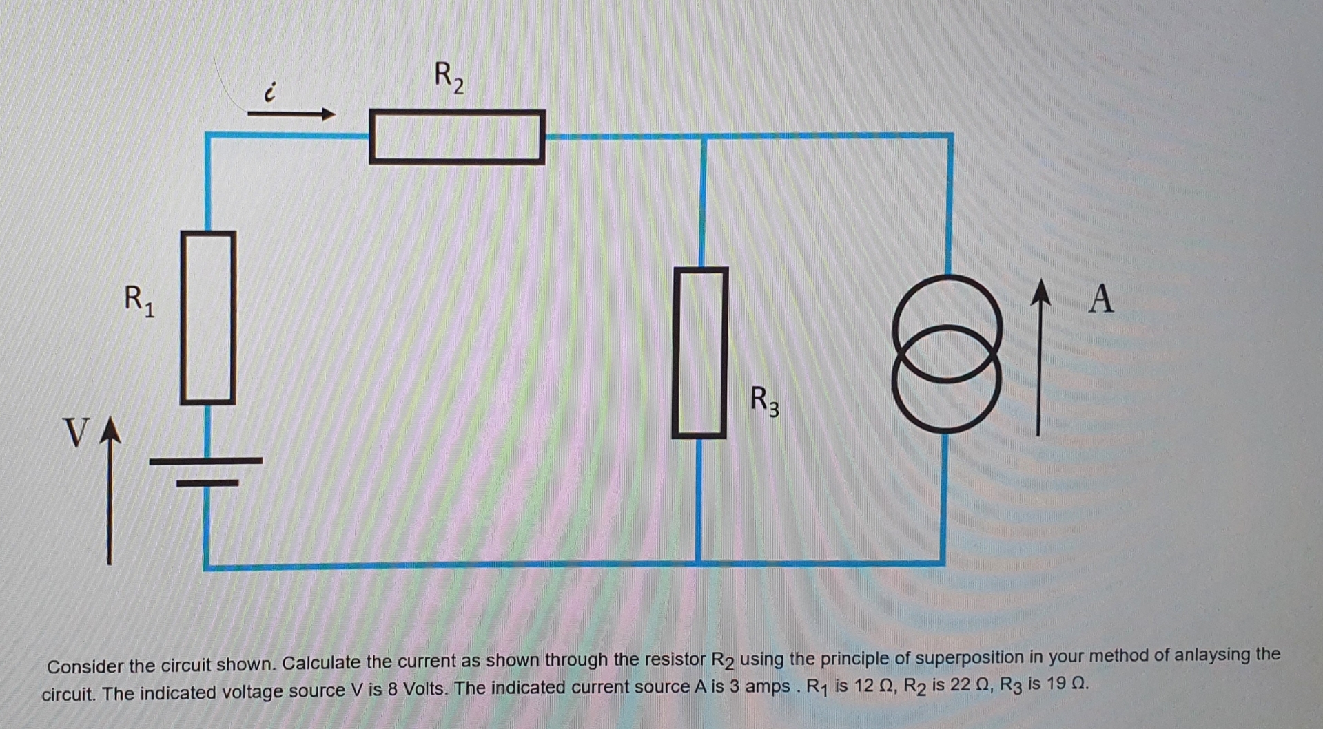 Solved Consider the circuit shown. Calculate the current as | Chegg.com