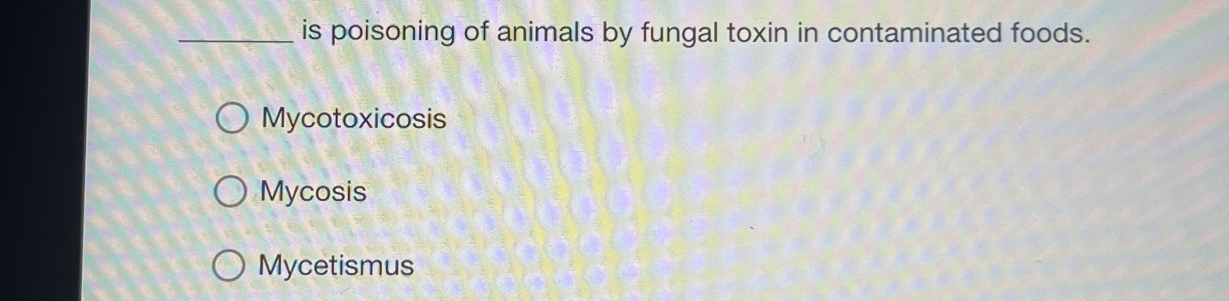 Solved q, ﻿is poisoning of animals by fungal toxin in | Chegg.com