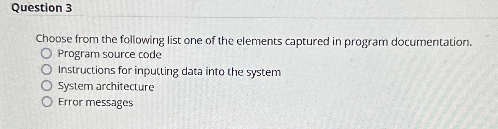Solved Question 3Choose from the following list one of the | Chegg.com