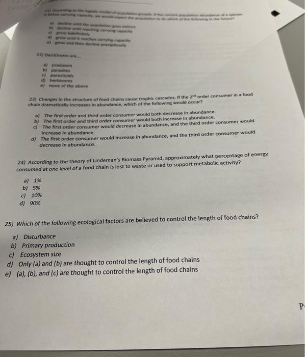 Solved 221 Detritiweiten are 23) Changes in the structure of | Chegg.com