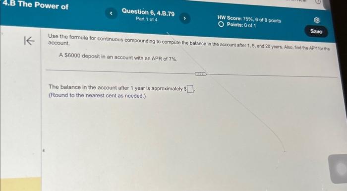 Solved Use the formula for continuous compounding to compute | Chegg.com