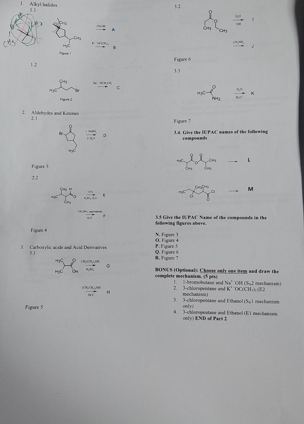 Solved 1 Alkyl halides 1.1 3.2 HO ICH3 "ОН CH,OH CH3 А CH3 | Chegg.com