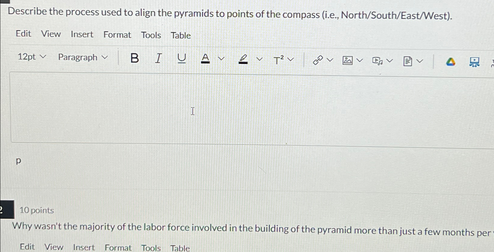 Solved Describe the process used to align the pyramids to | Chegg.com