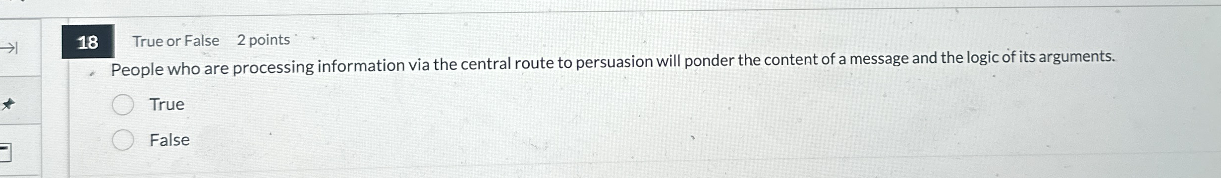 Solved 18True or False 2 ﻿pointsPeople who are processing | Chegg.com