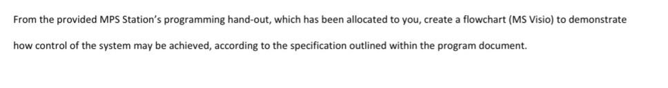 From the provided MPS Station's programming hand-out, | Chegg.com