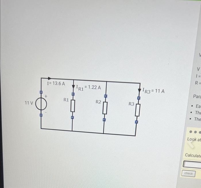 Solved I= R=Calculating Parallel Circuits Using Ohm's Law | Chegg.com