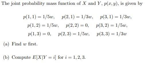 Solved The joint probability mass function of X and | Chegg.com