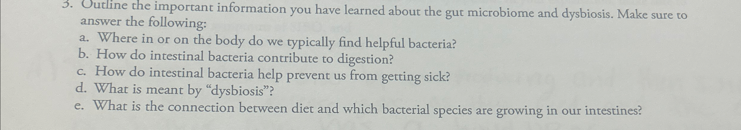 Solved Outline the important information you have learned | Chegg.com