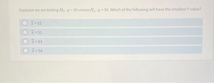 Solved The symbol μ should always be used in the null and | Chegg.com