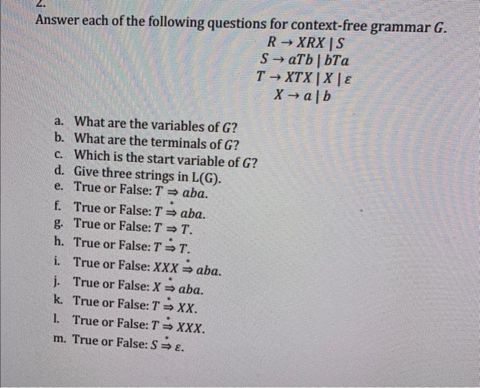 Solved Answer each of the following questions for | Chegg.com
