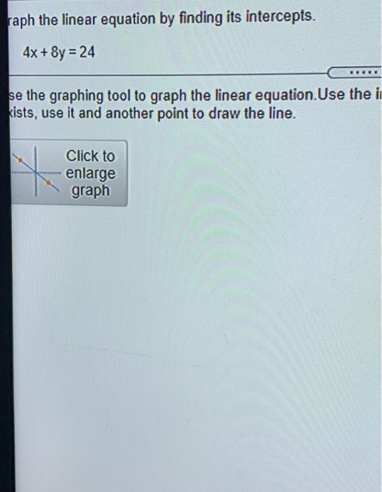 Solved raph the linear equation by finding its intercepts. | Chegg.com Solved raph the linear equation by finding its intercepts. | Chegg.com