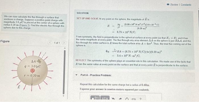 Solved We can now calculate the flux through a surface that | Chegg.com