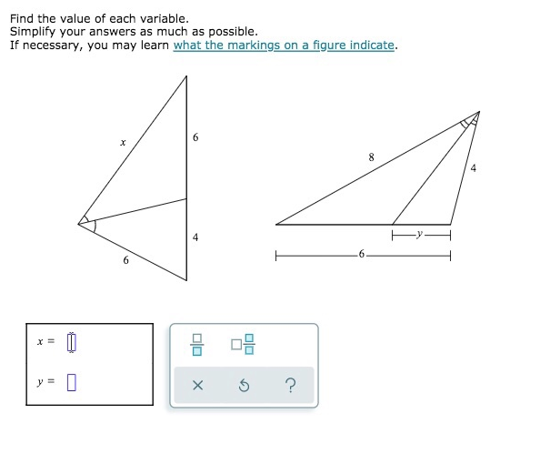 Solved Find the value of each variable.Simplify your answers | Chegg.com