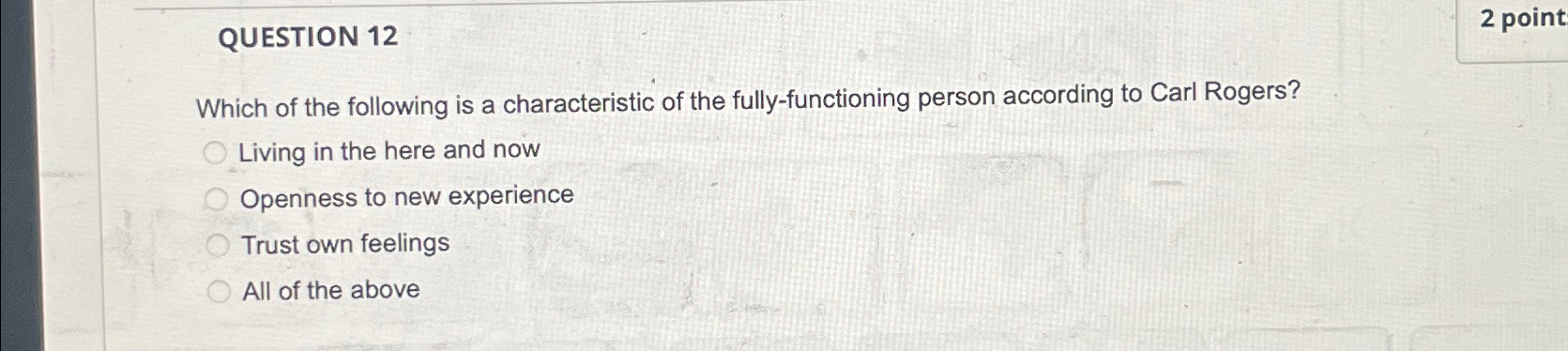 Solved QUESTION 12Which of the following is a characteristic | Chegg.com