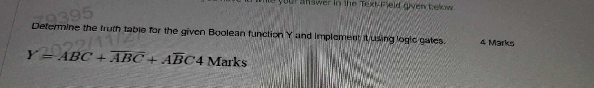 Solved Determine the truth table for the given Boolean | Chegg.com