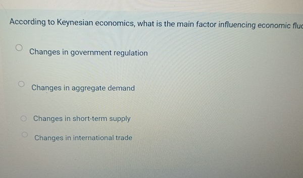 Solved According to Keynesian economics, what is the main | Chegg.com