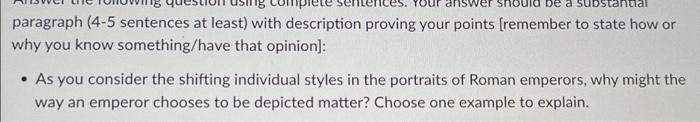 Answer the following question using complete | Chegg.com