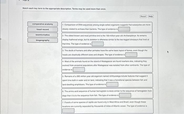 Solved Part A Match each key term to the appropriate | Chegg.com