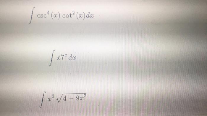 Solved Evalute the following integrals. a) [6 points) cse | Chegg.com Solved Evalute the following integrals. a) [6 points) cse | Chegg.com