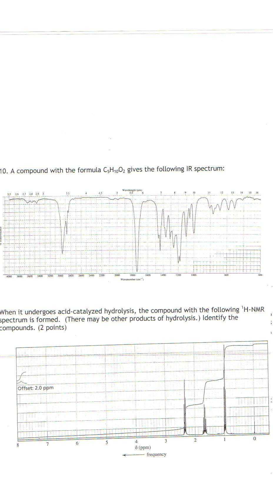 Solved A compound with the formula C5H10O2 gives the | Chegg.com