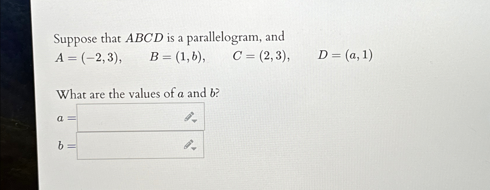 Solved Suppose that ABCD is a parallelogram, | Chegg.com