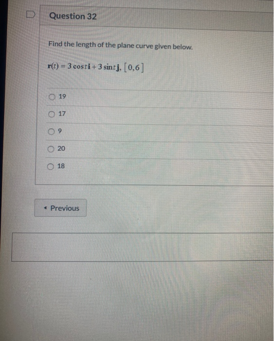 Solved Question 32 Find the length of the plane curve given | Chegg.com