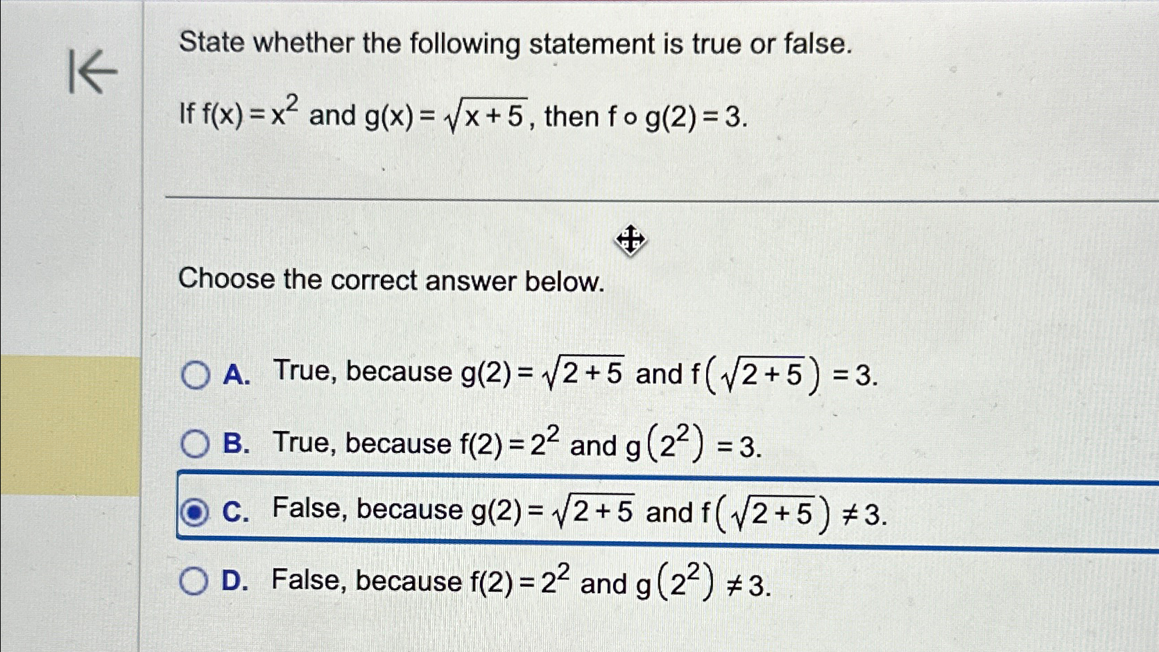 Solved State whether the following statement is true or | Chegg.com