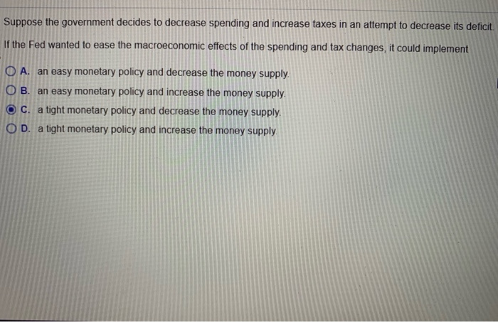 Solved Suppose the government decides to decrease spending | Chegg.com