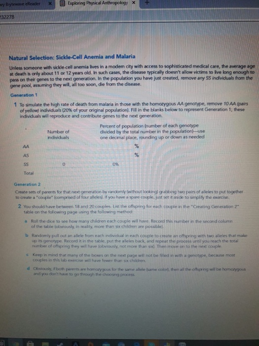 nry Brytewave eReader Exploring Physical Anthropology | Chegg.com