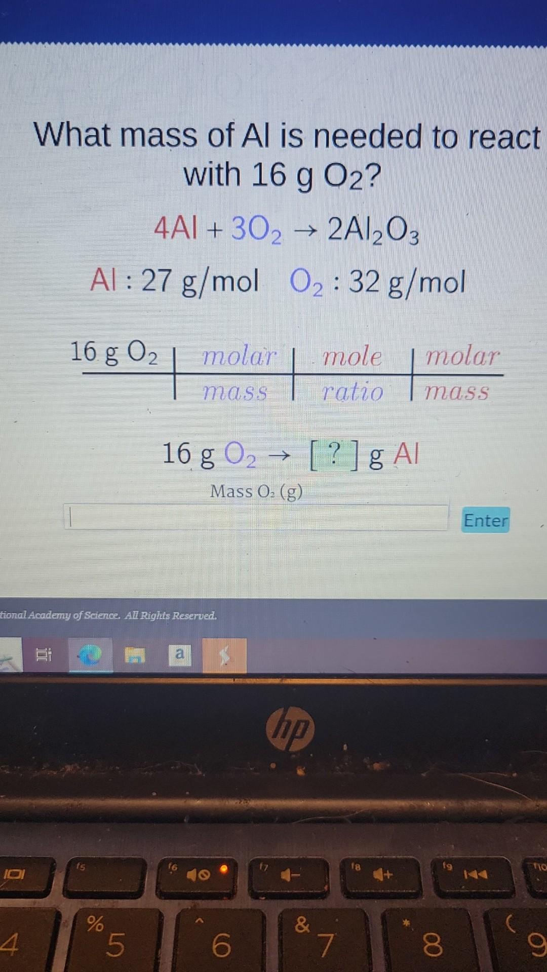 Solved What mass of Al is needed to react with 16 gO2 ? | Chegg.com