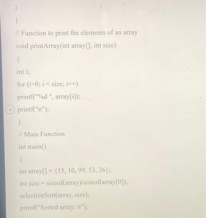 Solved For The Following Selection Sort Can You Manipulate