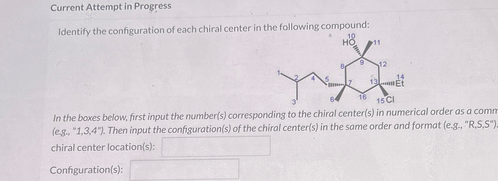 Current Attempt in ProgressIdentify the configuration | Chegg.com