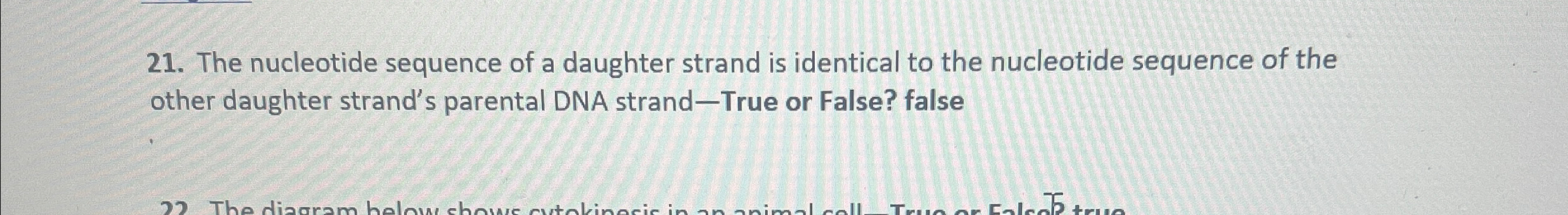 Solved The nucleotide sequence of a daughter strand is | Chegg.com