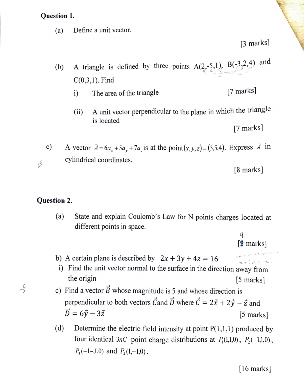 Solved Answer the following questions and show working | Chegg.com