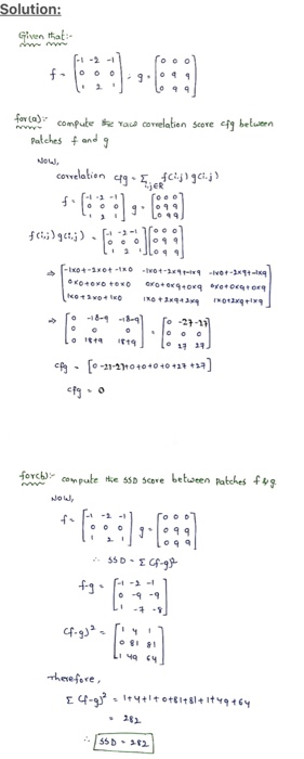 Question 4 Patch Matching. (17 pts total) We have | Chegg.com