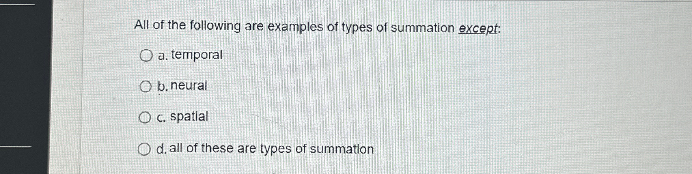 Solved All of the following are examples of types of | Chegg.com