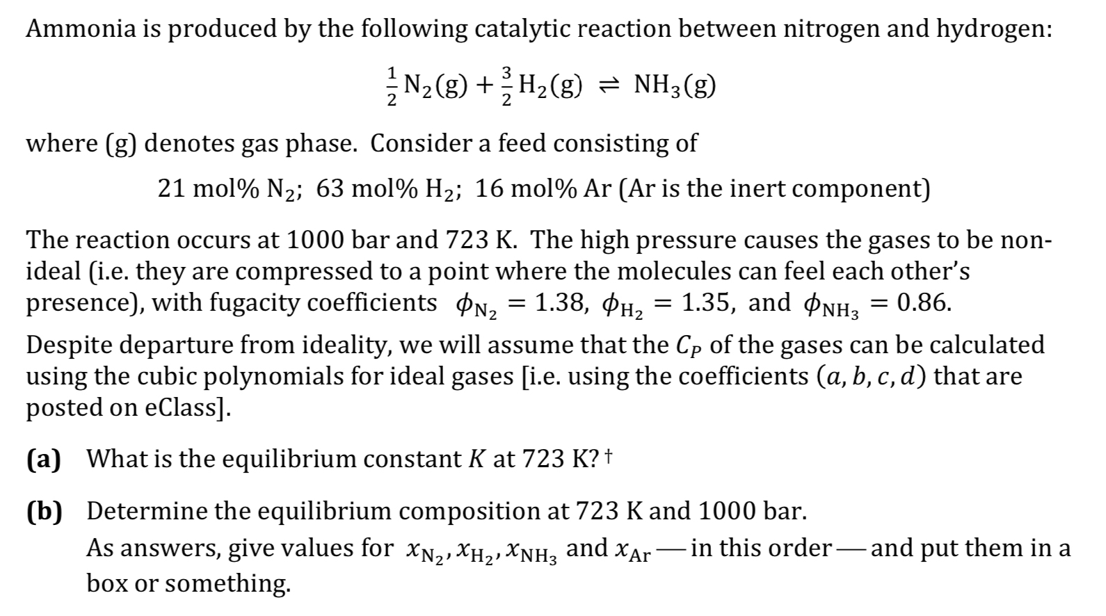Solved Ammonia is produced by the following catalytic | Chegg.com