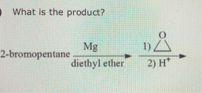 Solved What is the product? Mg 2-bromopentane diethyl ether | Chegg.com