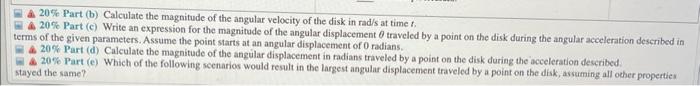 Solved (6\%) Problem 6: A disk with an initial angular | Chegg.com