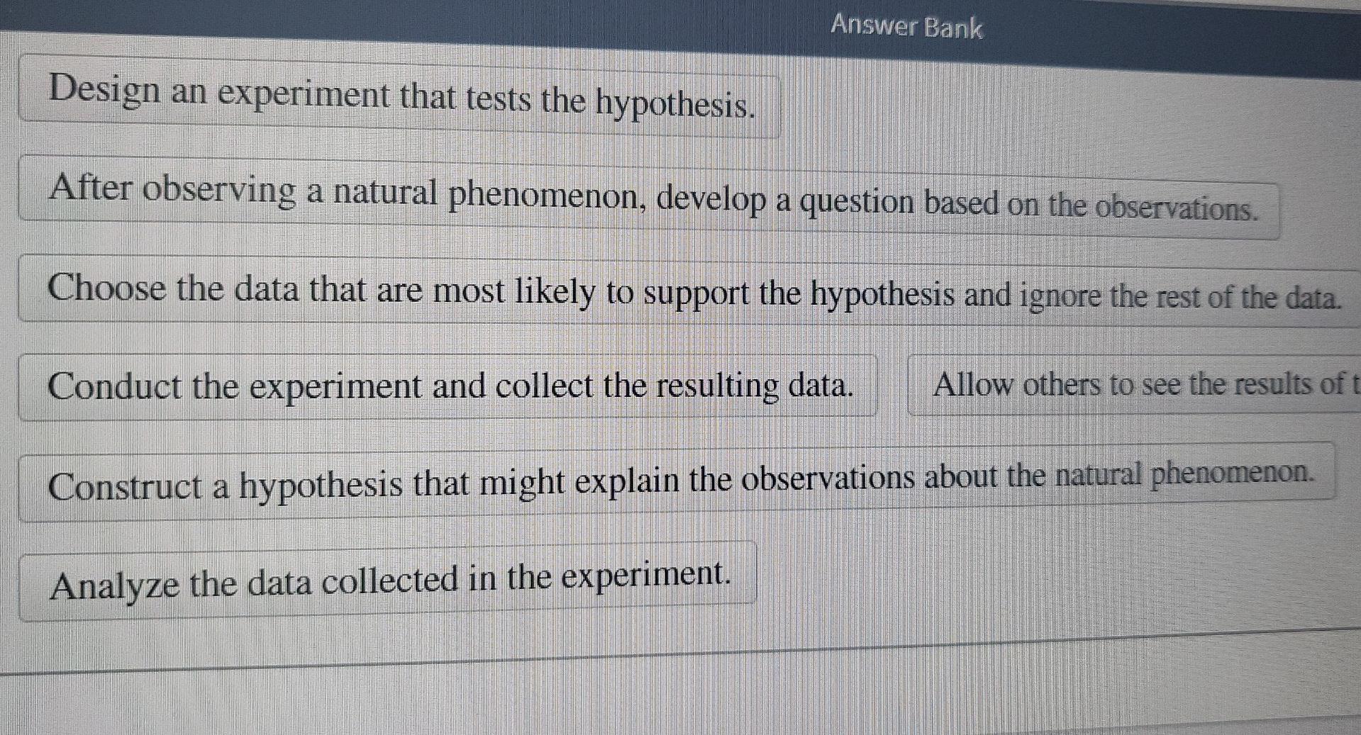 Solved consider the steps involved in an experiment that | Chegg.com