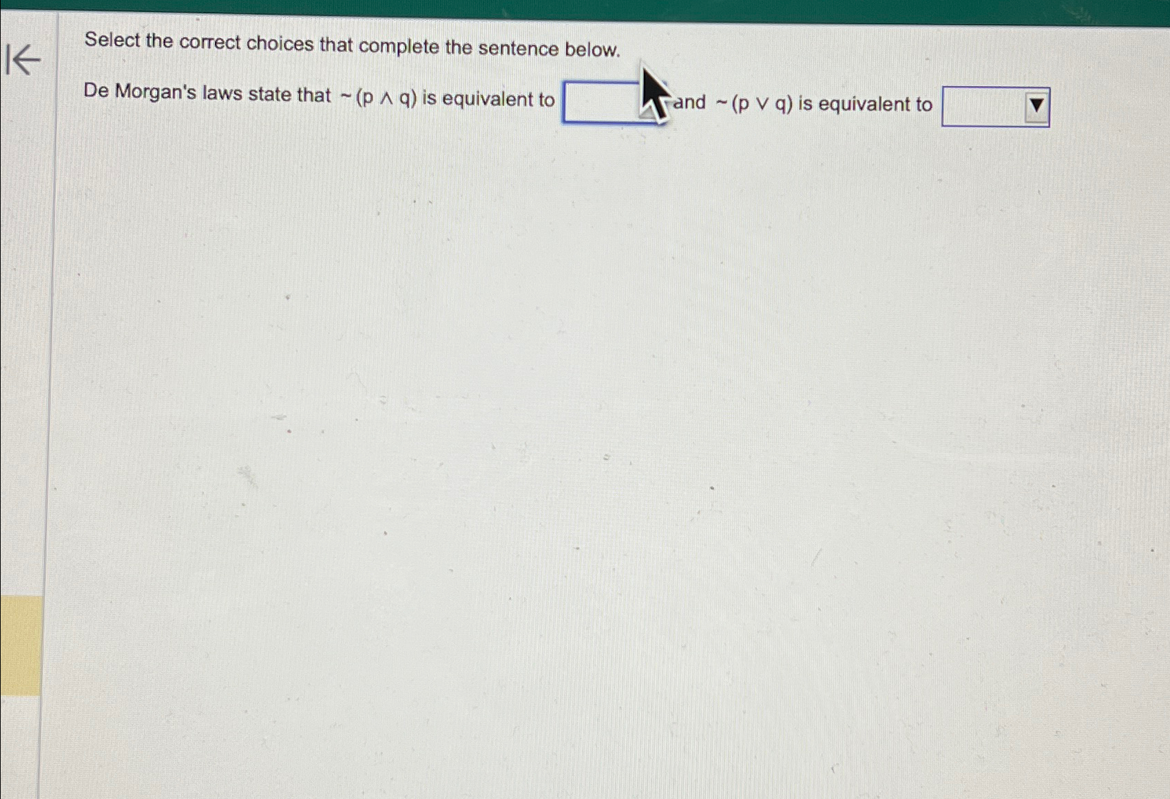 Solved Select the correct choices that complete the sentence | Chegg.com