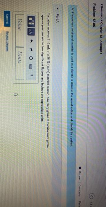 Solved Homework Chapter 12 - Attempt 1 Problem 12.86