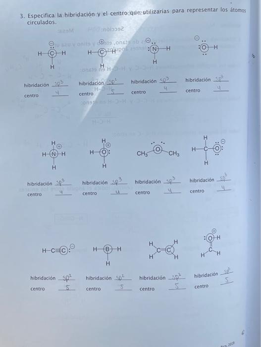 Specify the hybridization and center that you would | Chegg.com Specify the hybridization and center that you would | Chegg.com