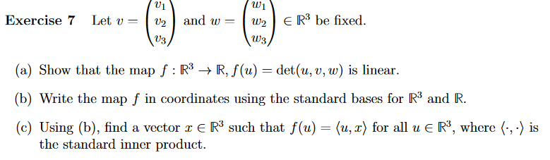 Solved Let v=([v1],[v2],[v3]) ﻿and w=([w1],[w2],[w3])inR3 | Chegg.com